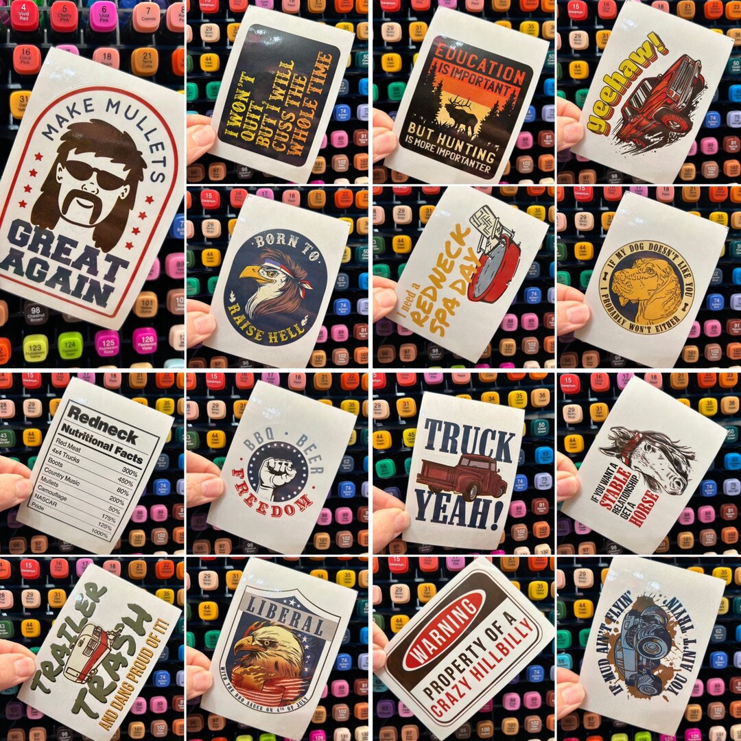 Set of 15 Vending Stickers - Redneck - Etsy