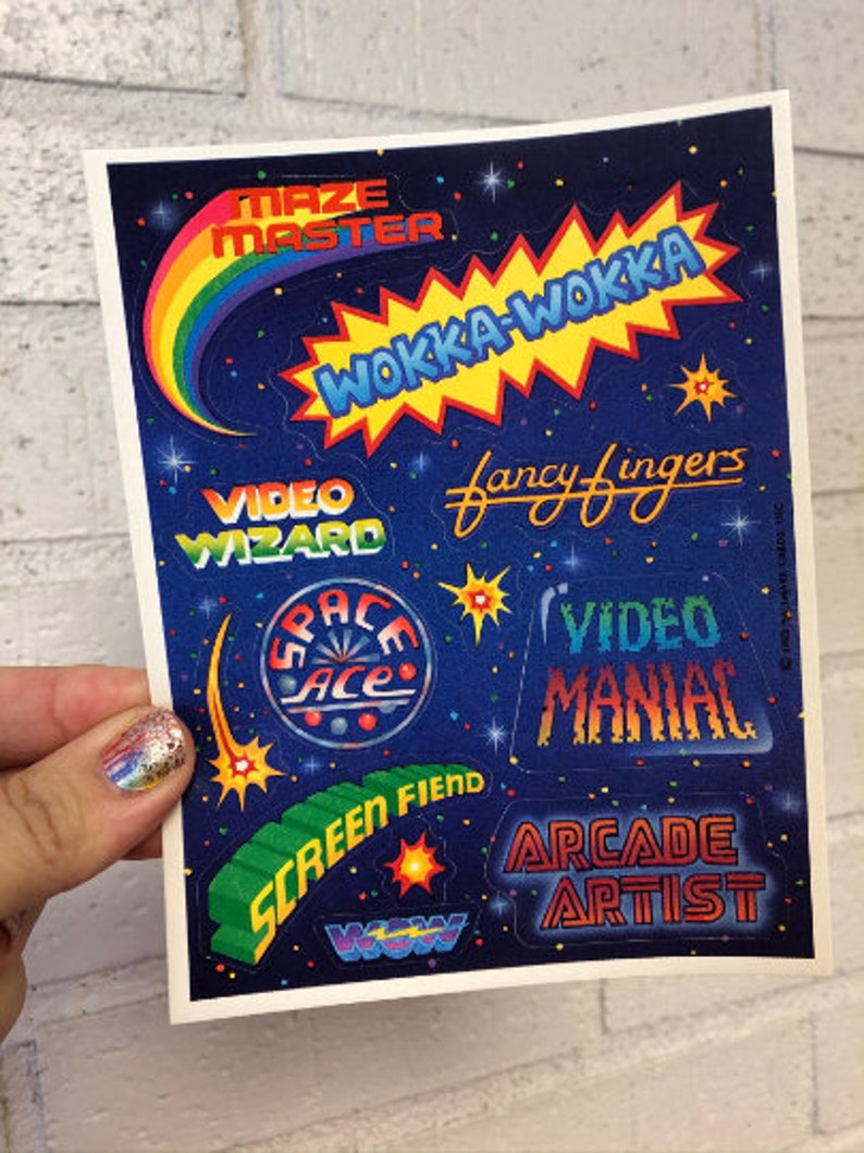 Vintage Sheet of Retro Video Game Stickers - Etsy