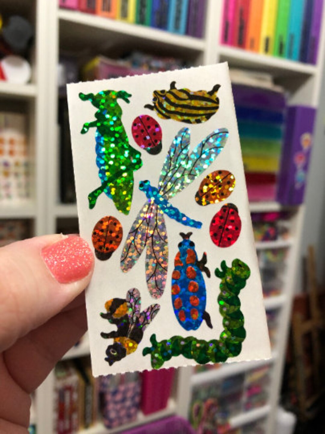Vintage Hambly Rainbow Sparkle Prismatic Stickers Insects Bugs - Etsy