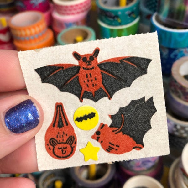 Flocked Stickers - Etsy