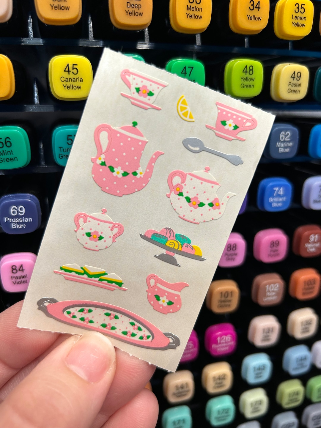 Vintage Mrs. Grossman's Stickers High Tea Set - Etsy