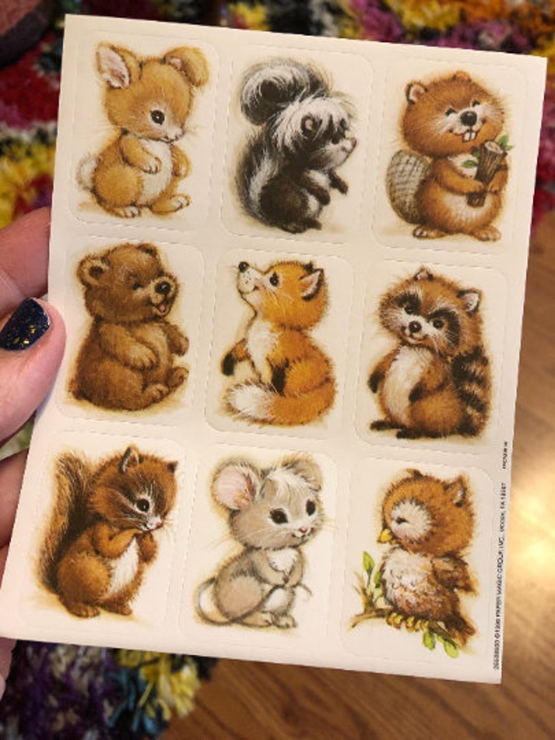 Vintage Sheet of Baby Animals Furry Friends Stickers - Etsy