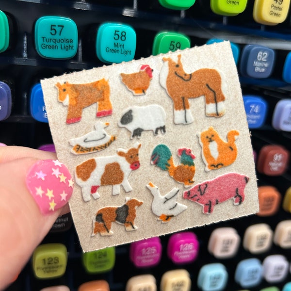 Flocked Stickers - Etsy