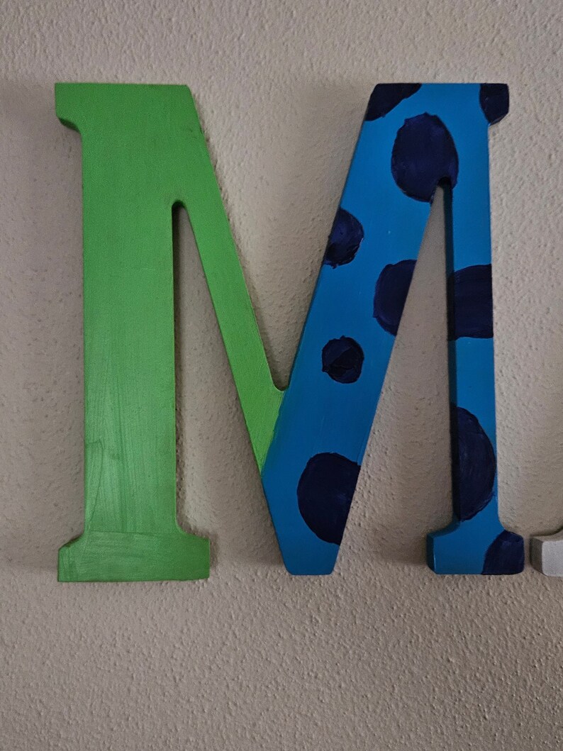 Hand-painted Wooden Letters - Etsy