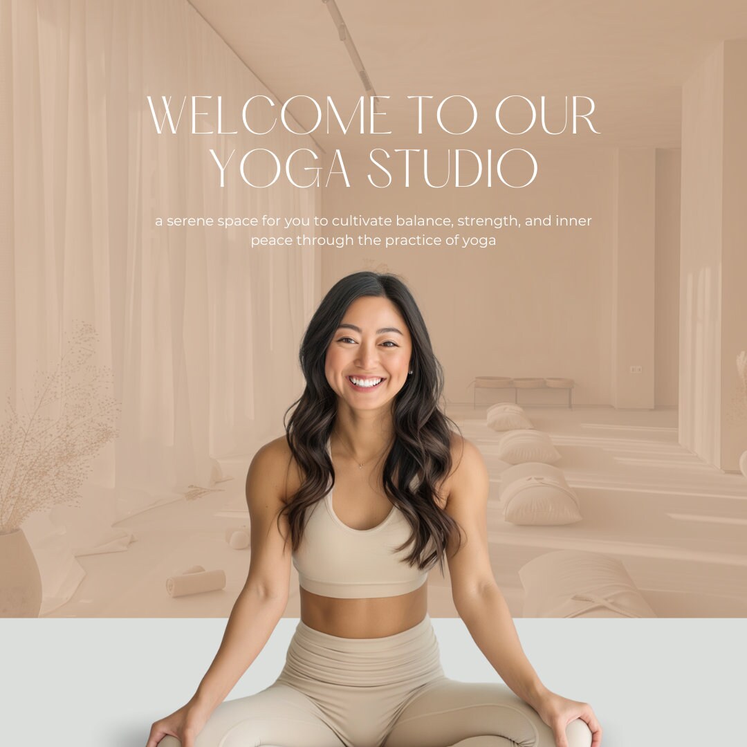 Yoga Instagram Post Templates: Wellness & Fitness Social Media (30 ...