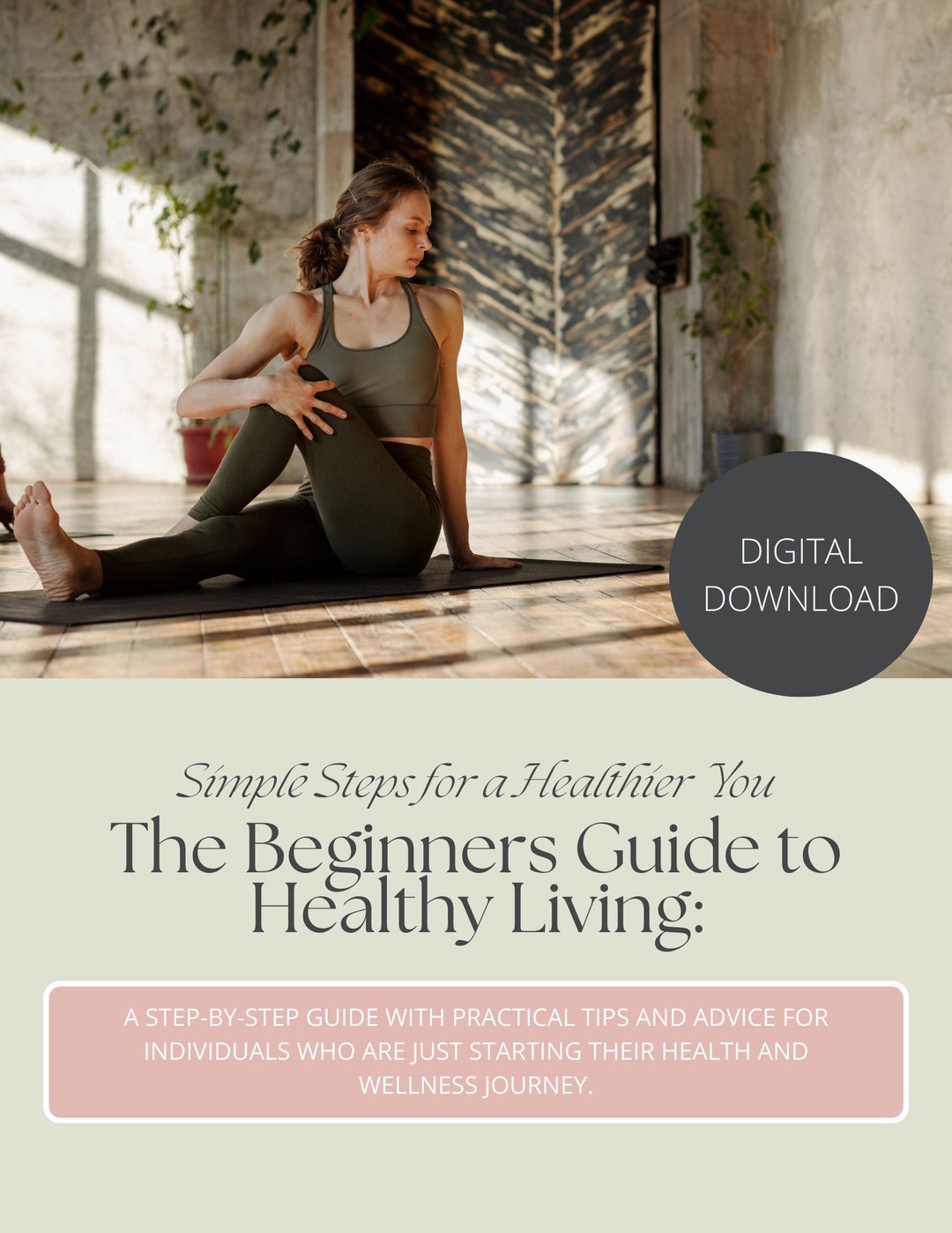 Healthy Living Beginners Guide Printable Digital Download Stress ...