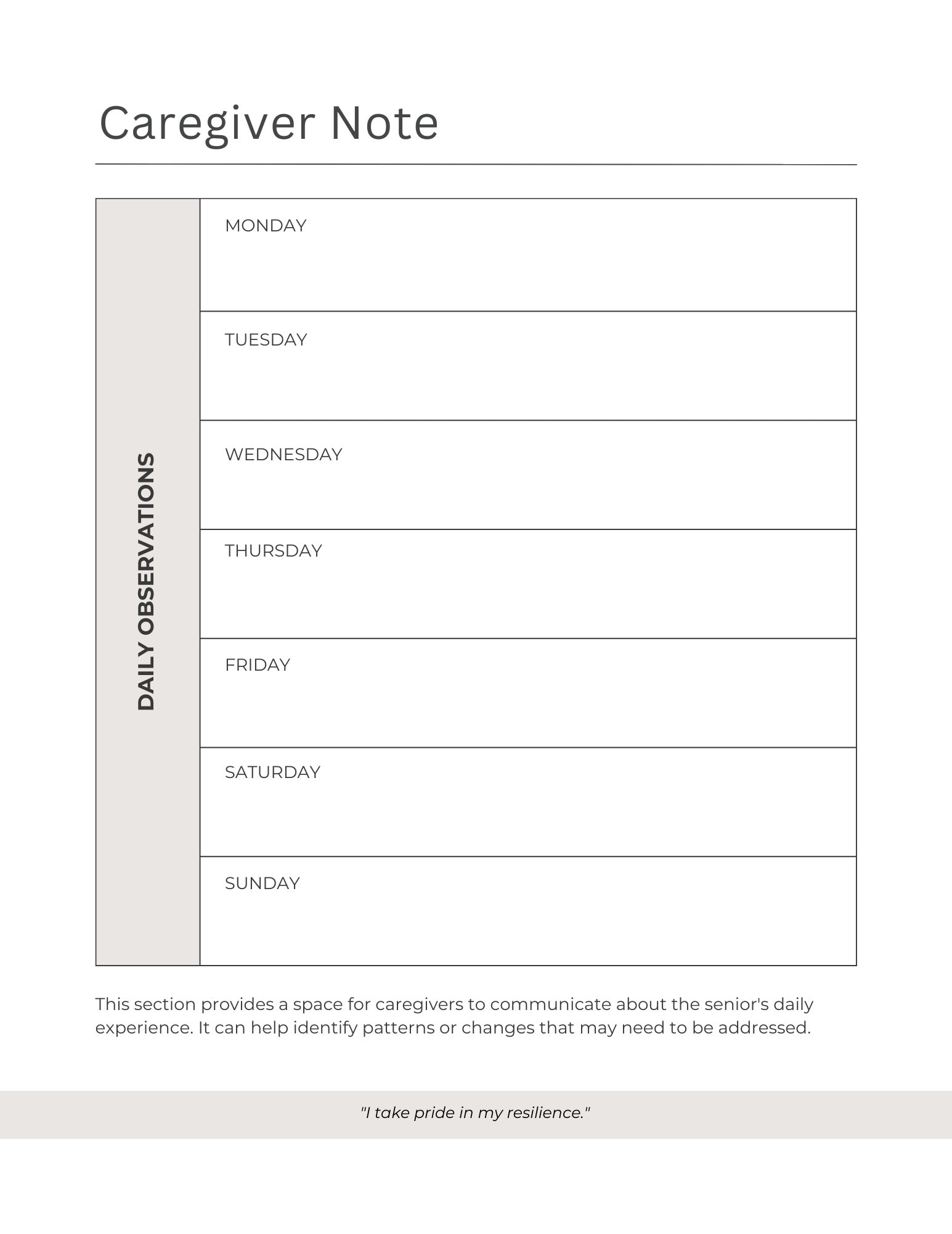 Senior Care Planner Printable Long Term Care Worksheet Growing Old ...