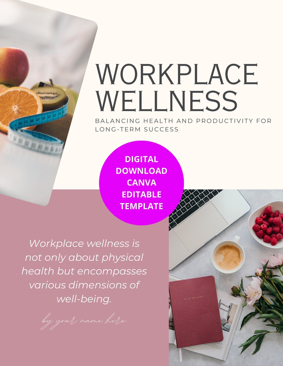 Workplace Wellness Editable Ebook: Corporate Health (canva Template) - Etsy