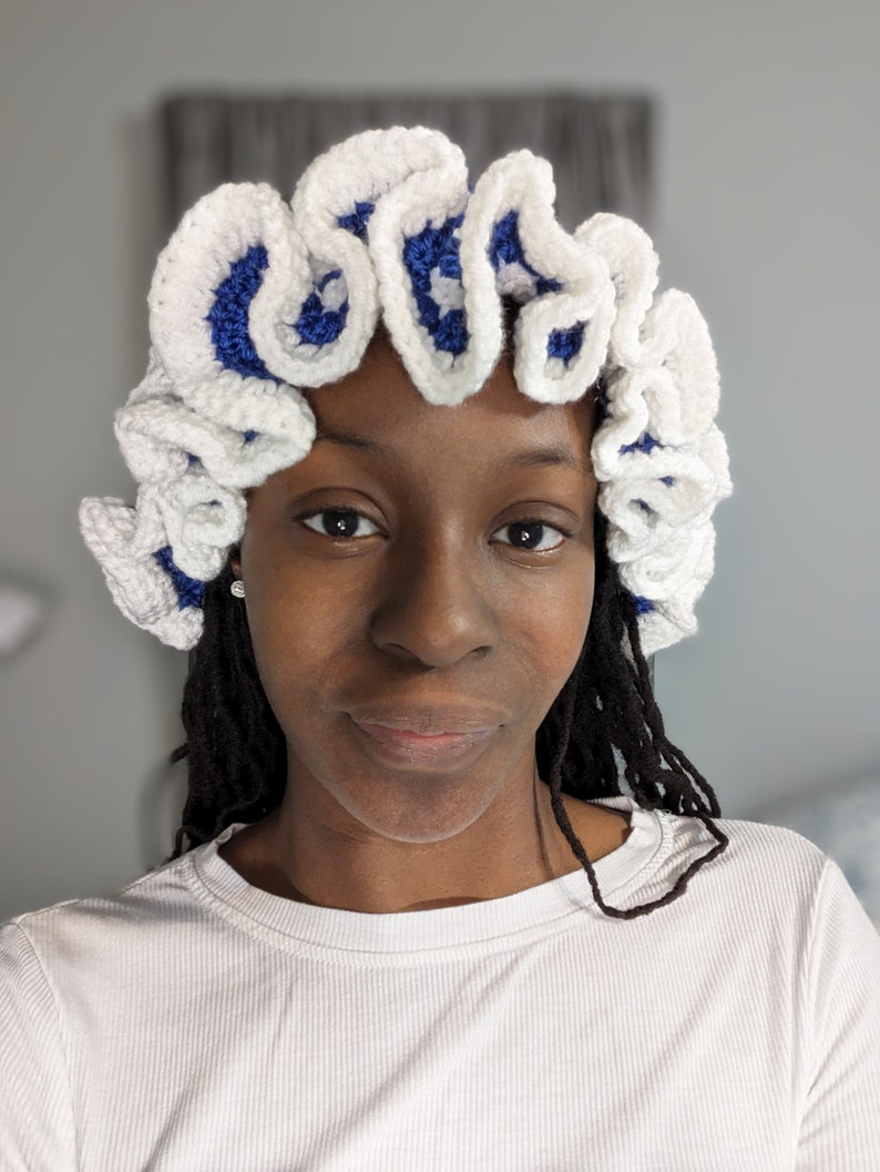 Ruffle Hat in Sorority Colors (or Any 2-3 Colors) - Etsy