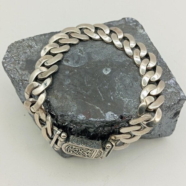 Mens Silver Bracelet - Etsy