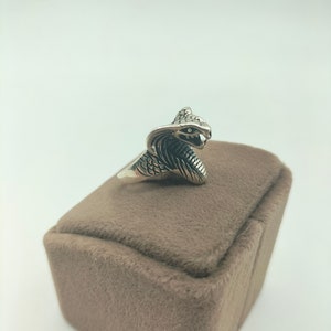 925 Sterling Silver Men's Ring, Cobra Snake Silver Ring, Handmade Men's ...