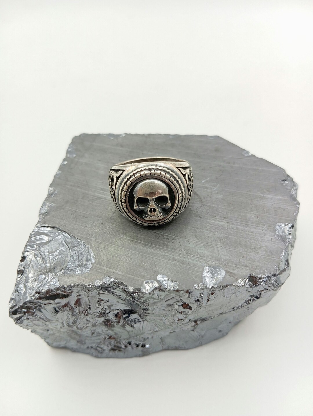 925 Sterling Silver Men's Ring,skull Skeleton Silver Ring,handmade Men ...