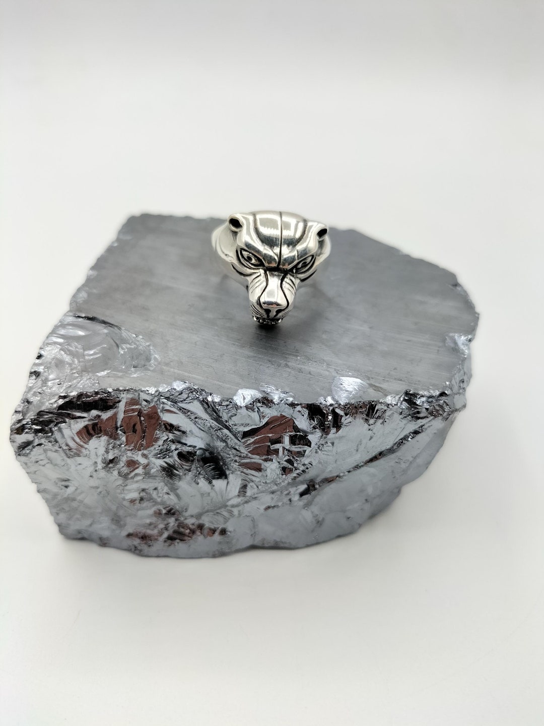 Sterling Silver Puma Ring: Handmade Men's Statement Jewelry - Etsy