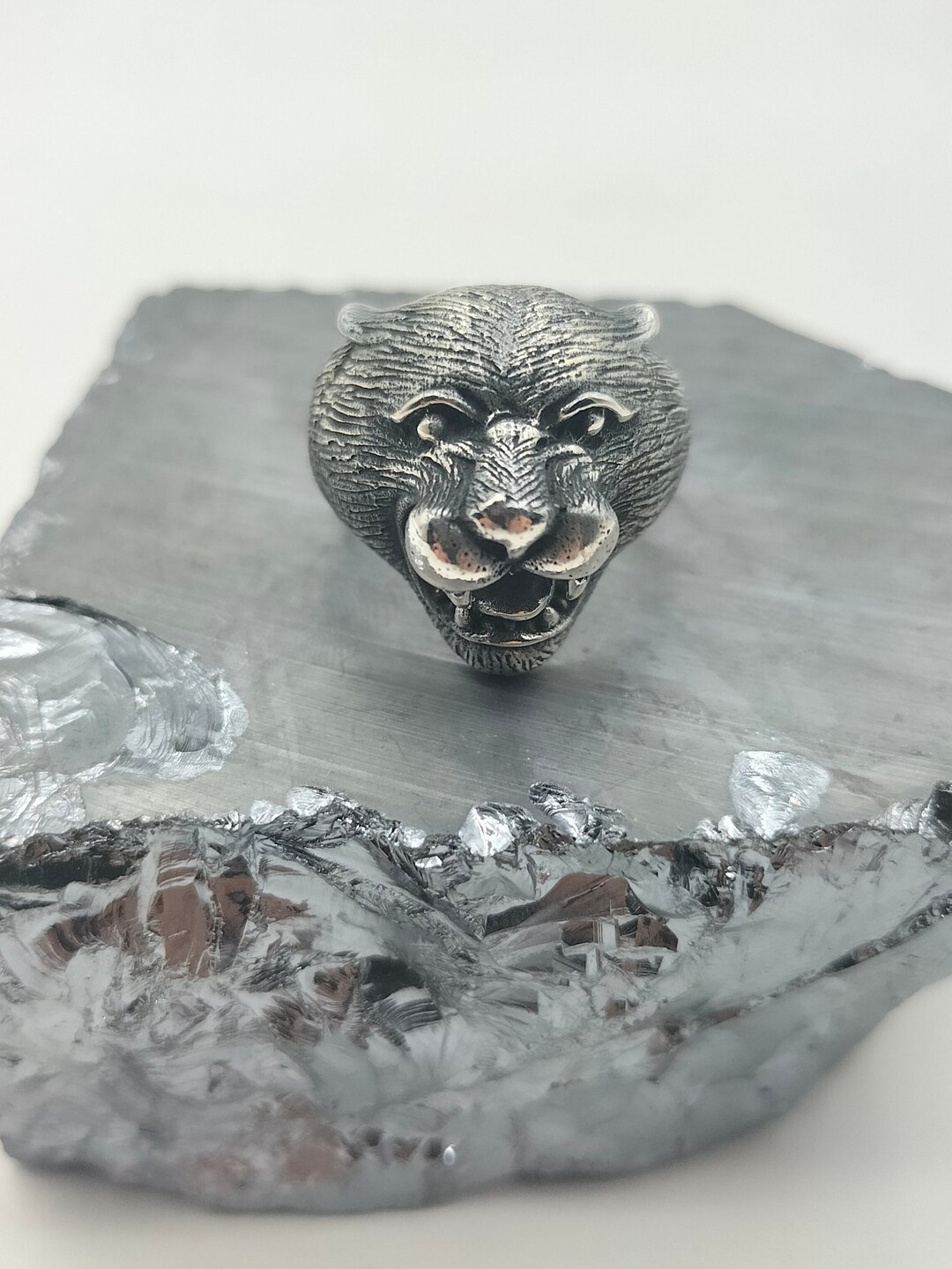 925 Sterling Silver Men's Ring, Puma Silver Ring, Handmade Men's Ring ...