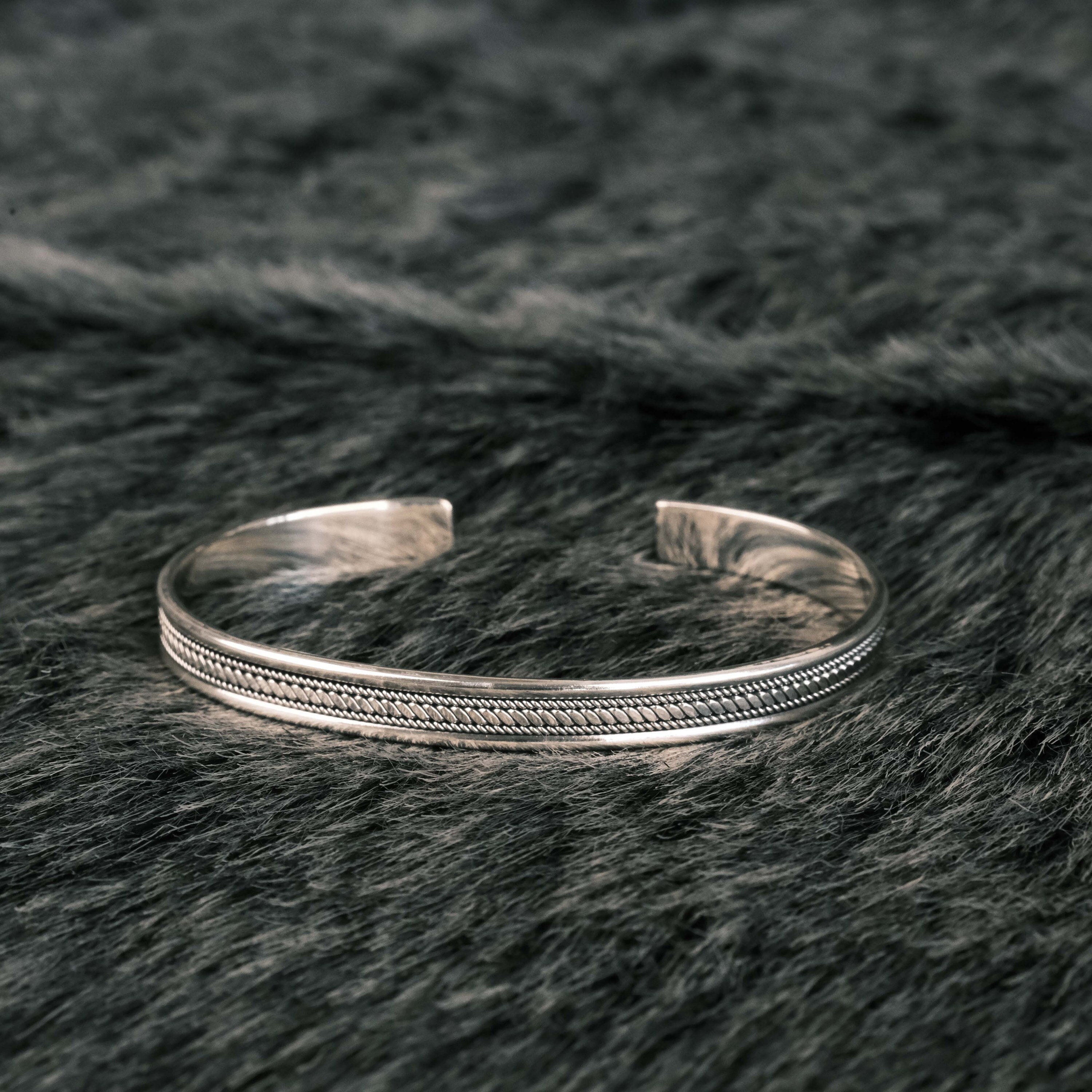 Handmade Men's Silver Bracelet, 925 Sterling Silver Adjustable Bracelet ...