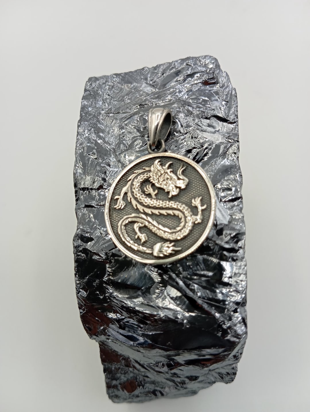 925 Sterling Silver Dragon Necklace, Men's Dragon Locket, Silver Locket ...