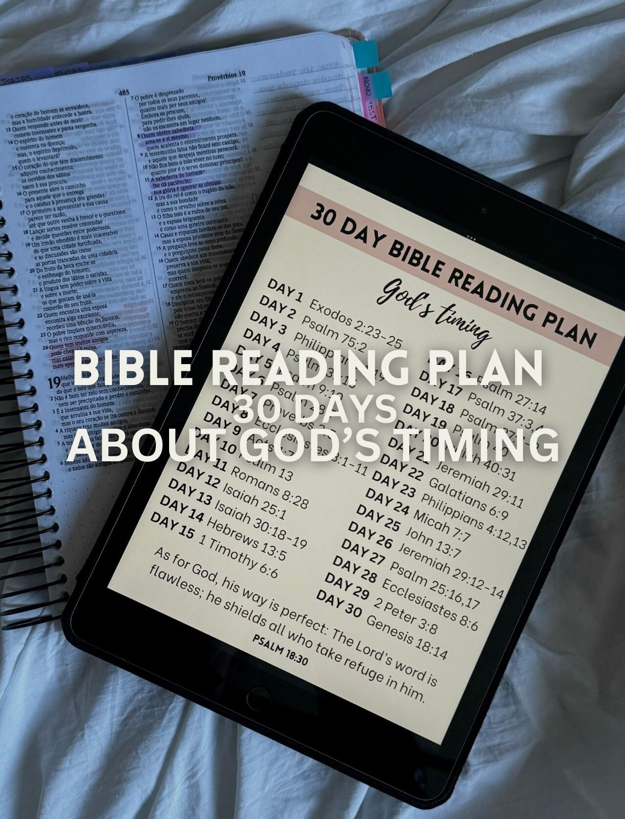 30 Day Bible Reading Plan About God's Timing Bible Study Plan, Verses ...