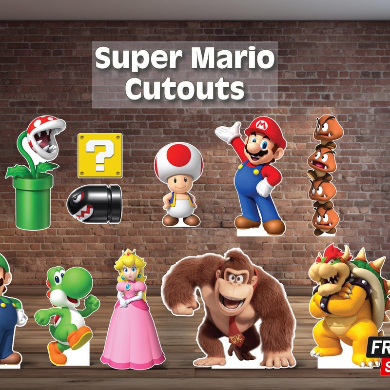 Super Mario Cutout - Etsy