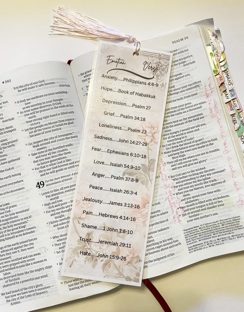 Bible Verse Bookmark - Christian Inspirational Bookmark - Mental Health ...