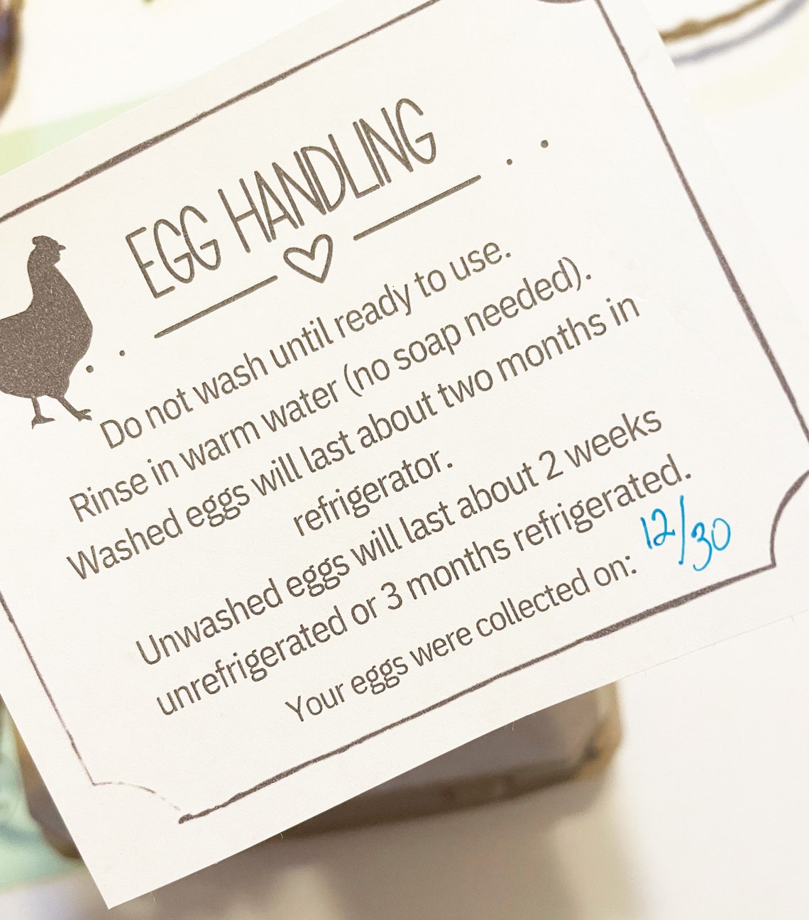 Custom Egg Handling Stickers Egg Label Egg Carton Labels Farmhouse ...