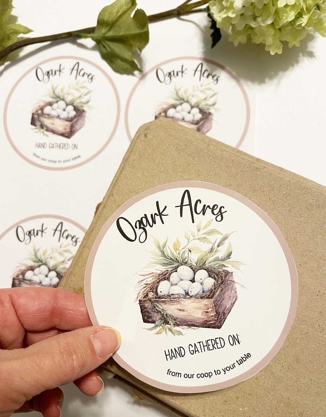 Custom Egg Labels Custom Coop Name Egg Carton Label Farmhouse Custom ...