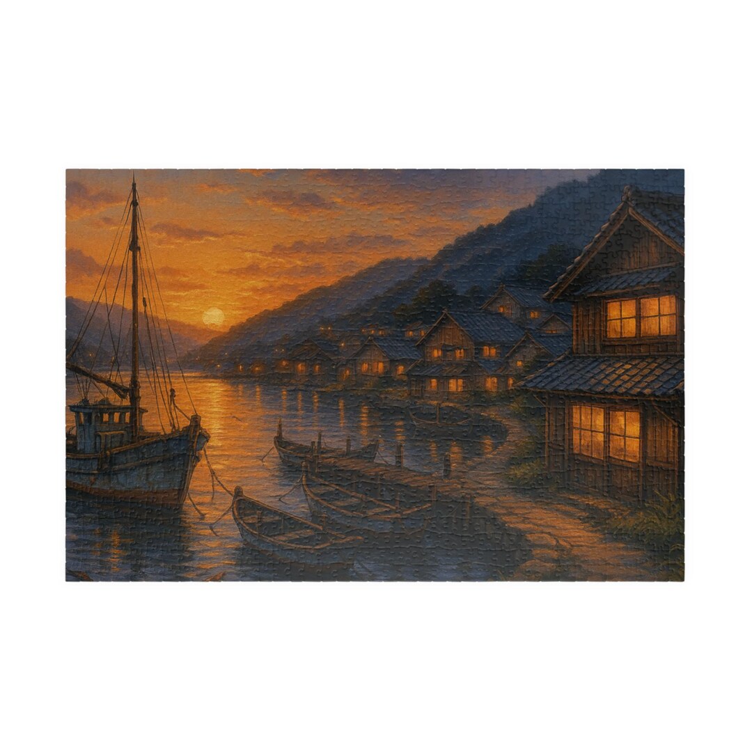 Sunset Harbor Calm | Premium Japanese Jigsaw Puzzle for Adults ...