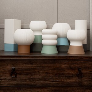 TERRA Table Lamp Modern Round Lamp Modular Base 3D Printed Eco-friendly ...