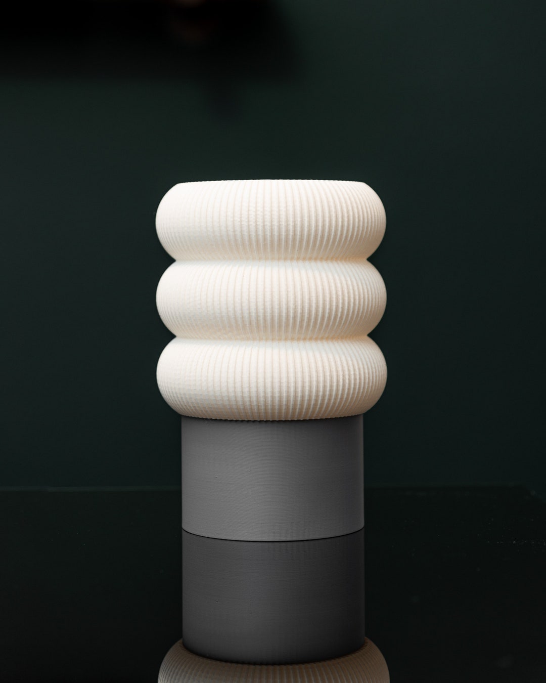 STRATA Table Lamp Modern Round Lamp Modular Base 3D Printed Eco ...