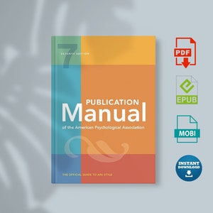 Publication Manual (OFFICIAL) 7th Edition of the American Psychological ...