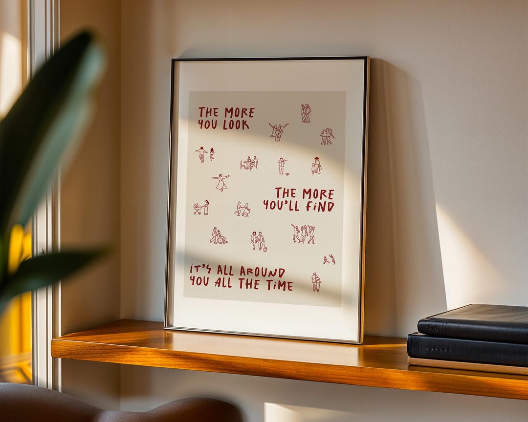 Olivia Dean Lyrics Art Print | the More You Look Quote | Quote Poster ...
