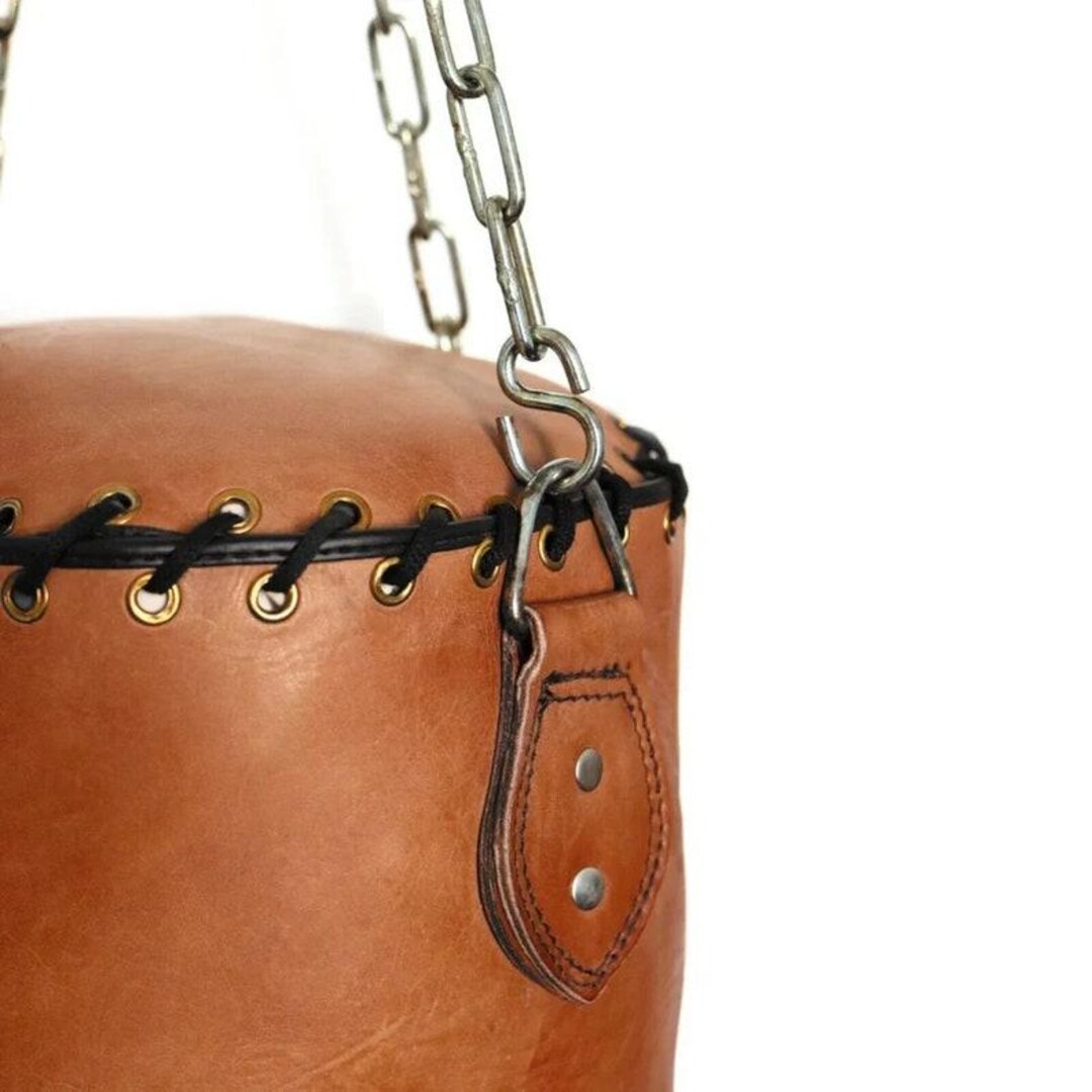 Vintage Leather Punching Bag: Handmade Heavy Training Sandbag - Etsy