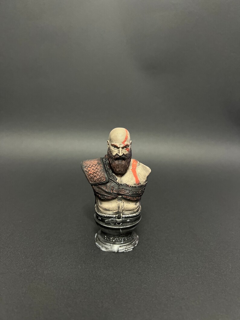 Kratos Bust God of War 3d Printed Handmade Painted Gift FREE SHIPPING ...