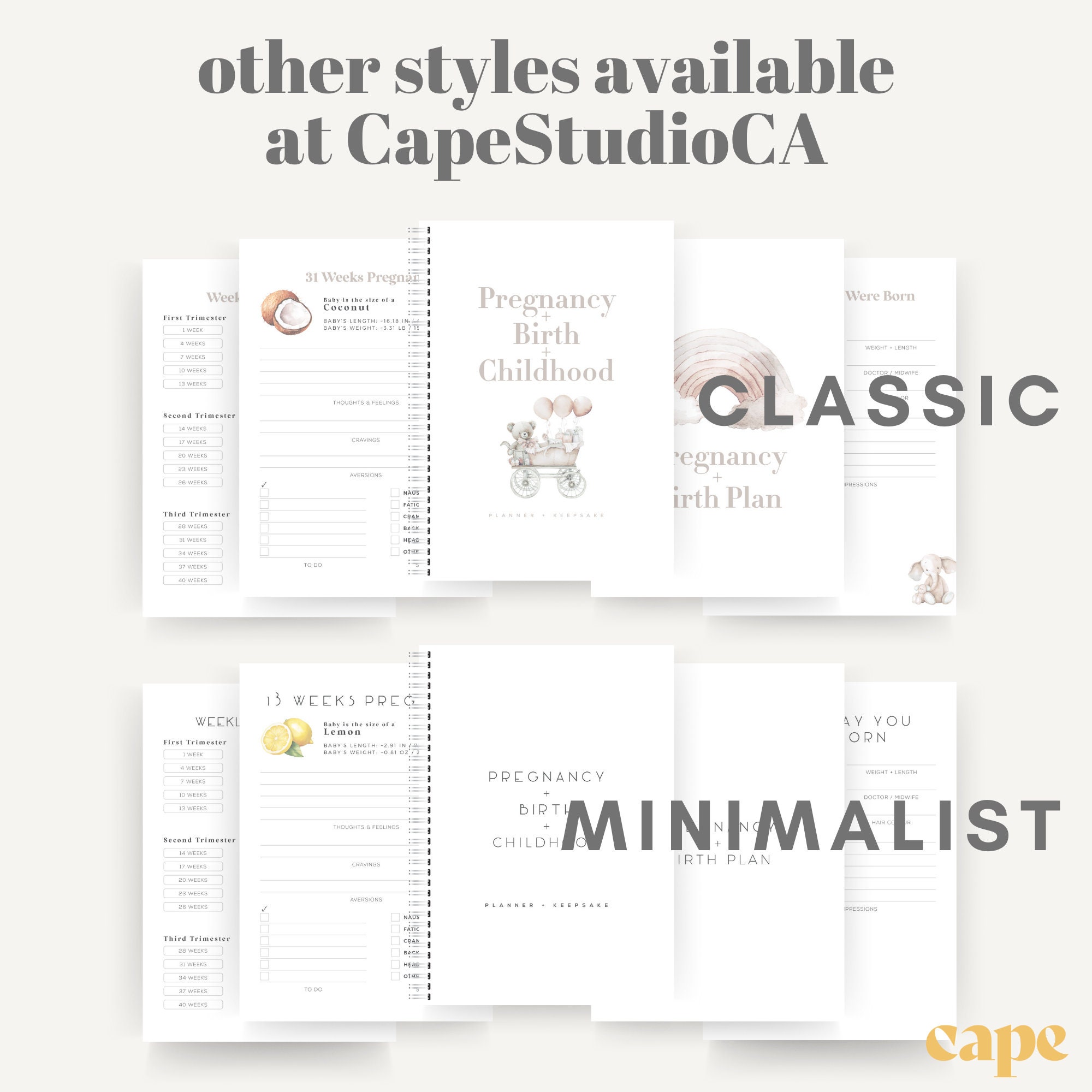 Printable Pregnancy Planner, Printable Pregnancy Journal, Bump to Baby ...