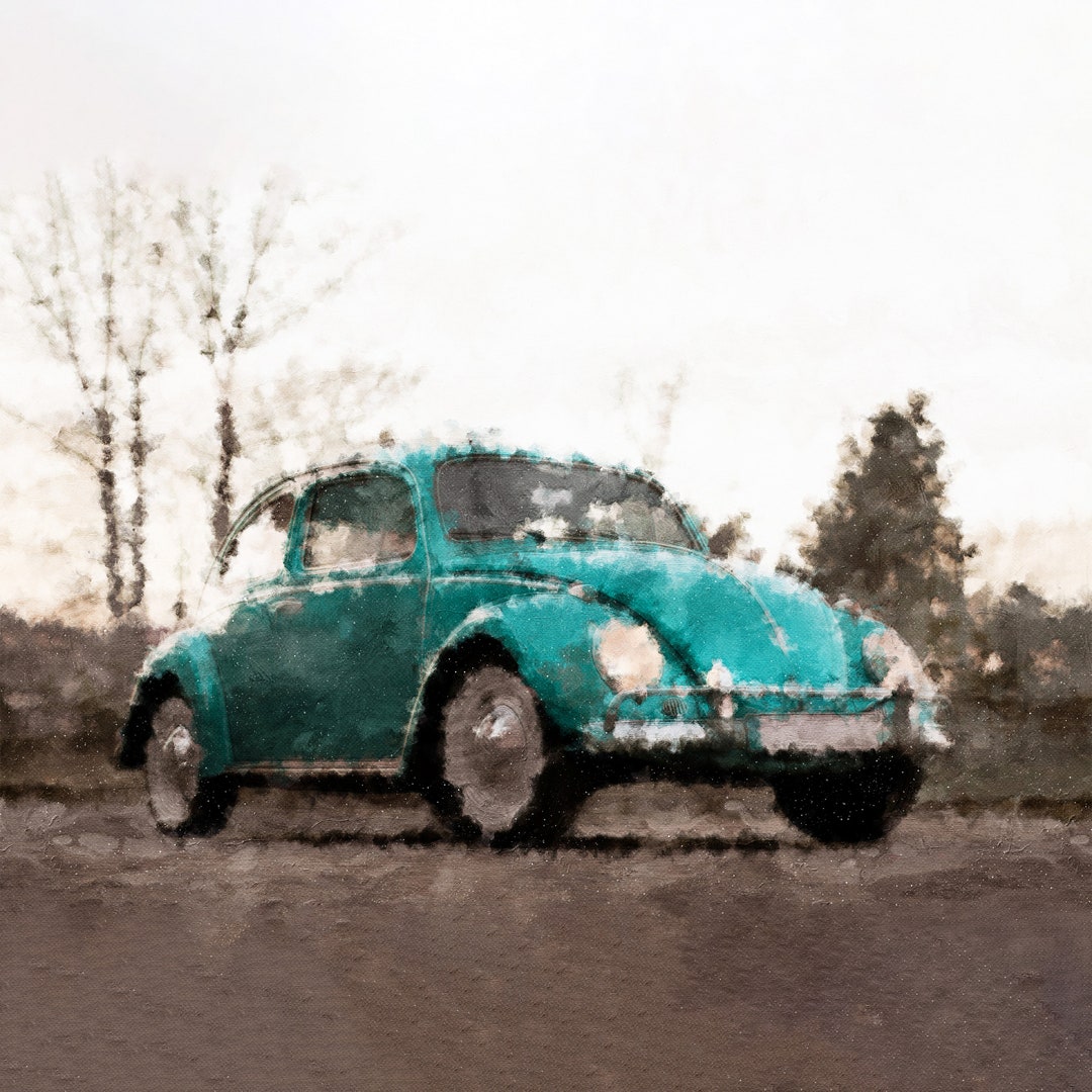 Car Portrait From Photo Personalized Painting Portrait Gift Wall Art ...
