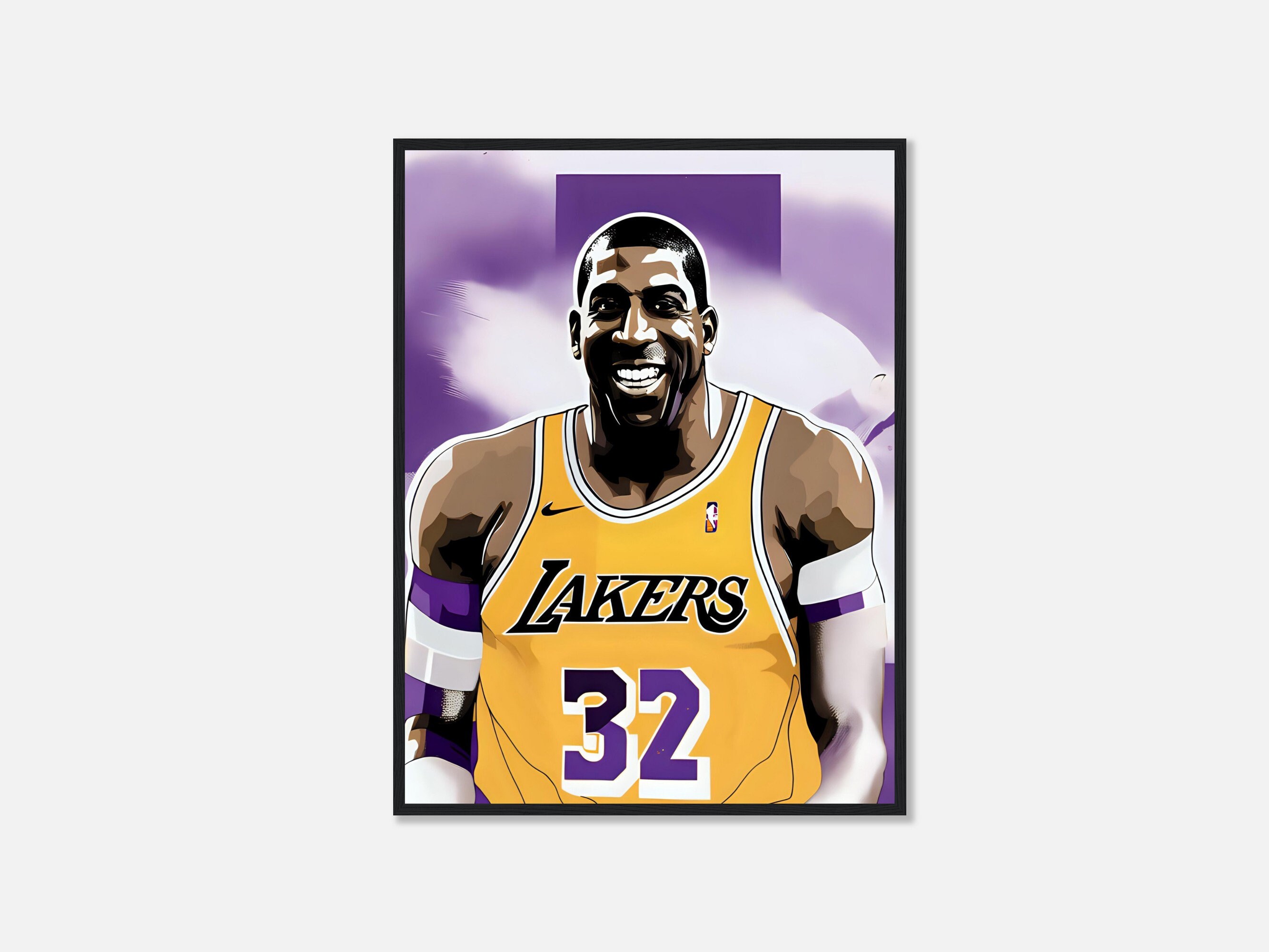 Magic Johnson NBA Poster LA Lakers Poster Basketball Sport Wallart ...