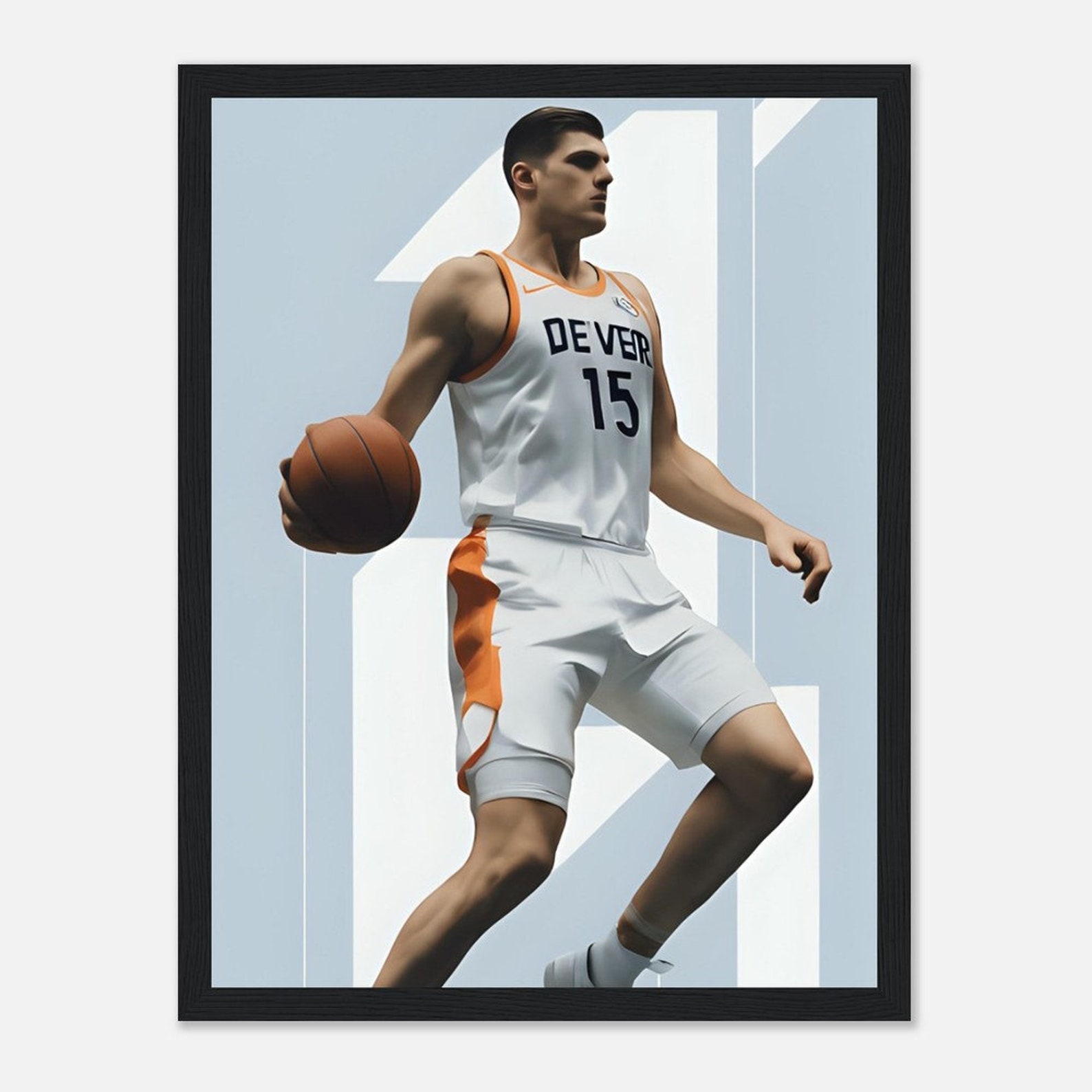 NBA Wallart Nikola Jokic Poster Highquality Framed Picture of the ...