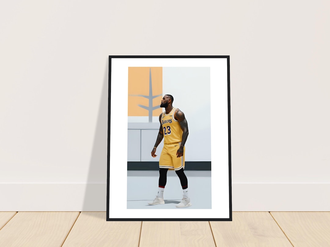 Lebron James Poster LA Lakers NBA Print Basketball Wallart Poster NBA ...