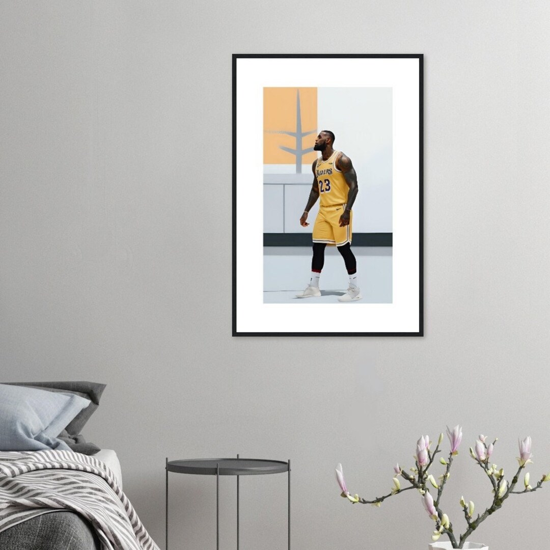 Lebron James Poster LA Lakers Basketball Wallart Poster NBA Fans ...