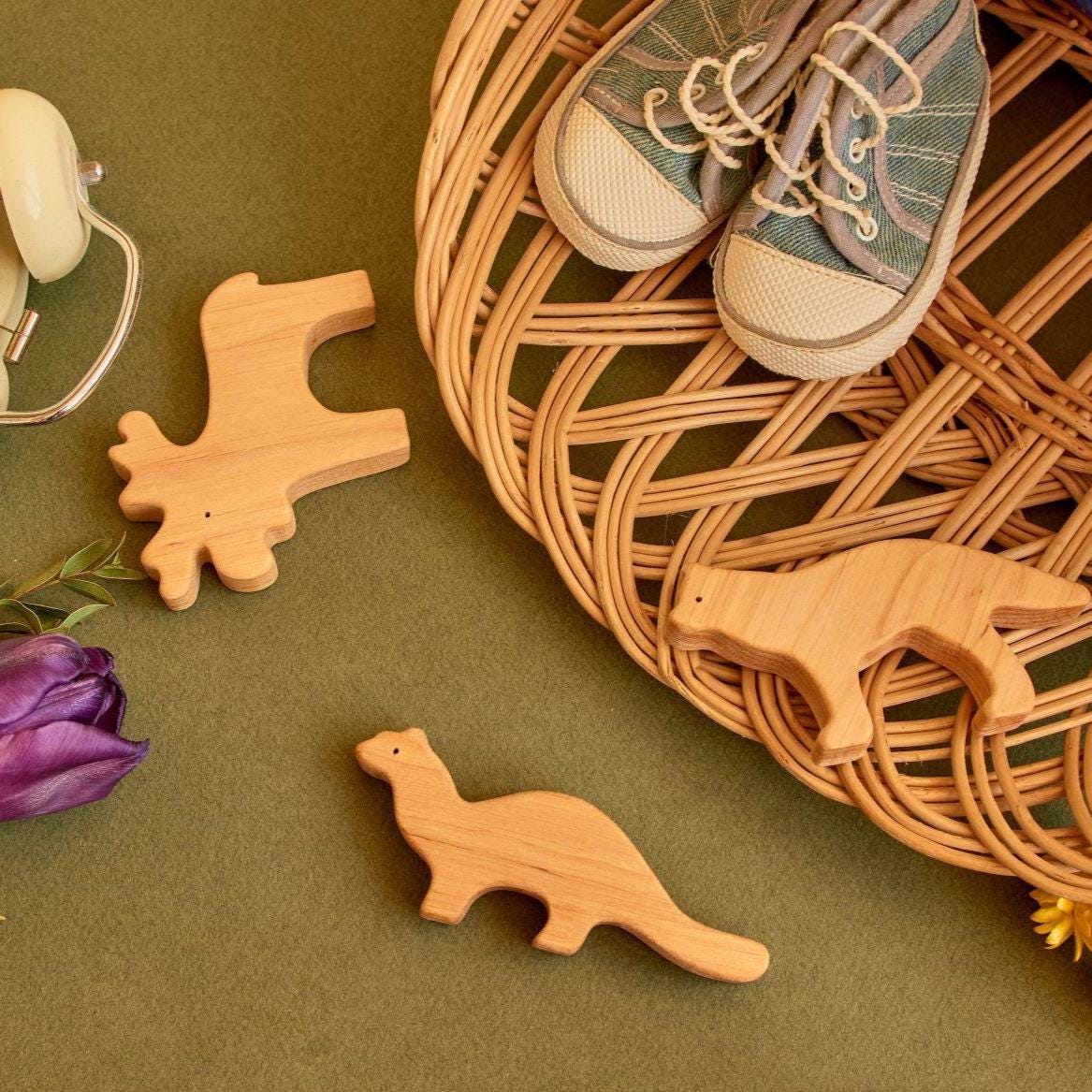 Simple Design Preschool Educational Wooden Woodland Animals Figurines ...