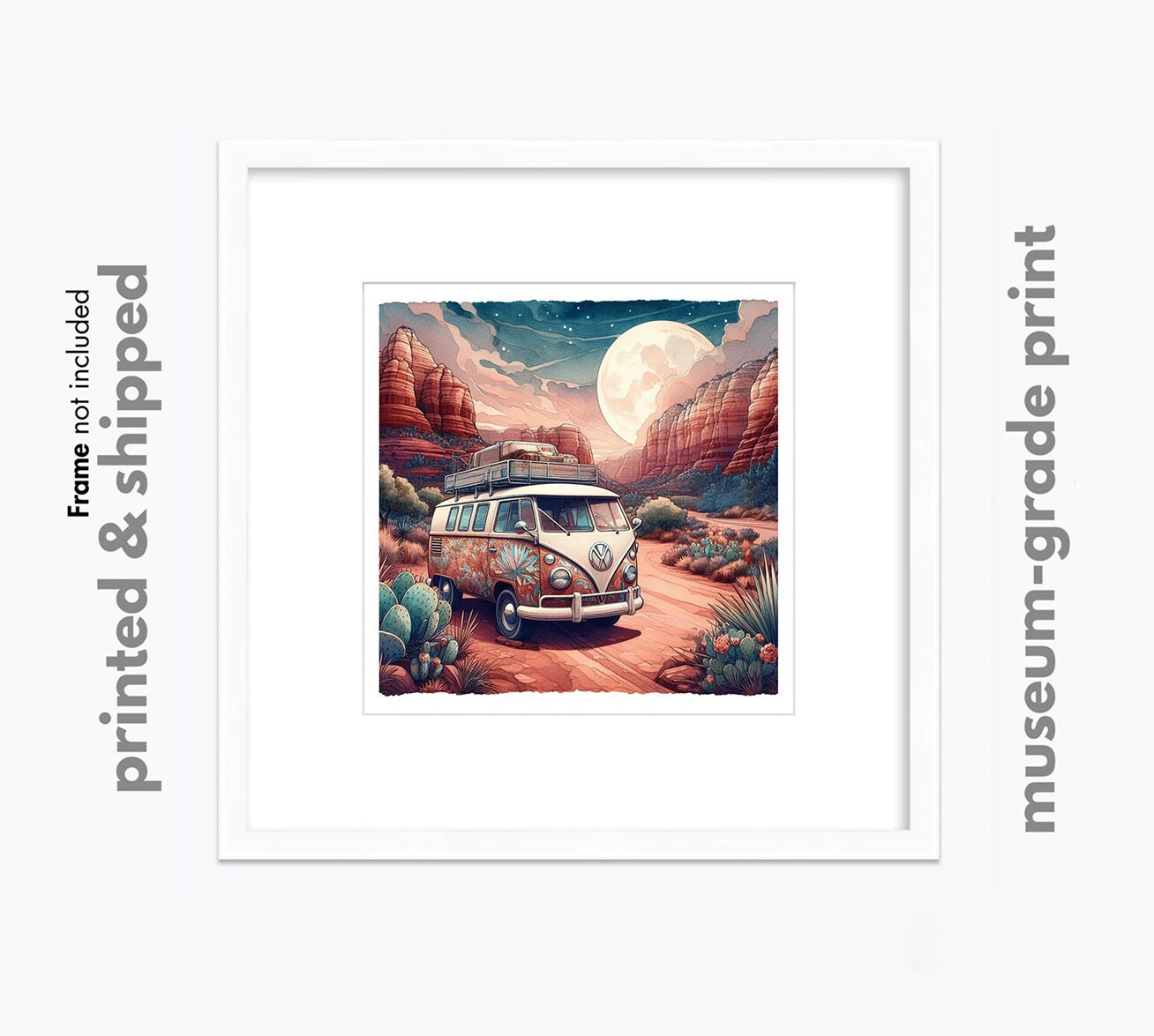 Van Life Art, Volkswagen Art, Camping Art, Camper Van Decor, Camping ...