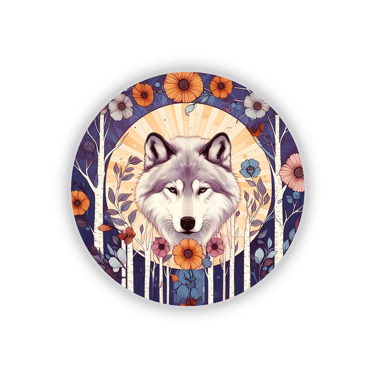 Wolf Sticker, Nature Sticker, Gifts for Wolf Lovers, Vinyl Sticker ...