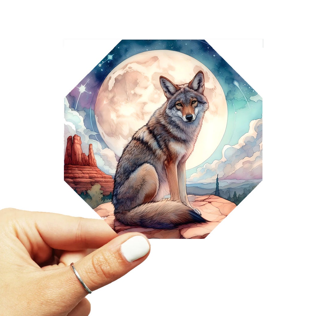 Coyote Sticker, Sedona Sticker, Gifts for Coyote Lovers, Vinyl Sticker - Etsy