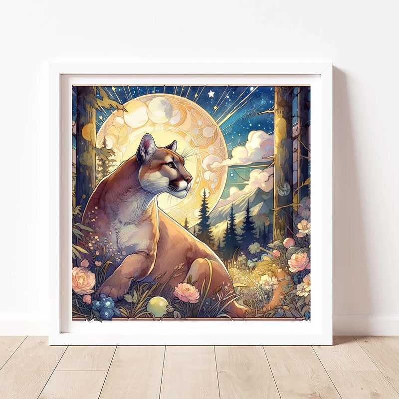 Mountain Lion Art - Etsy