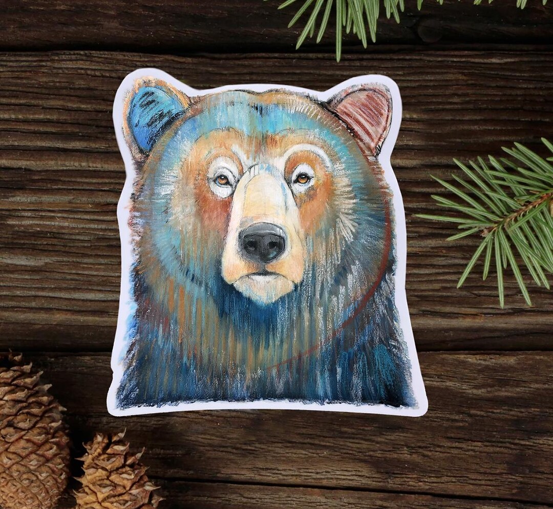 Bear Sticker | Grizzly Sticker | Premium Die Cut Vinyl Stickers | Gifts ...