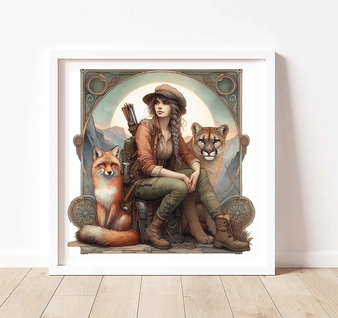 Wildlife Art, Fantasy Illustration, Nature Art Print, Fox Art Print ...