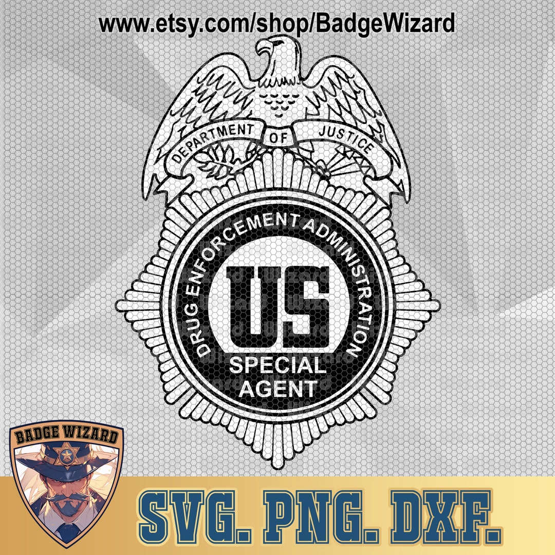 DEA Drug Enforcement Administration special Agent Badge SVG ,png, Dxf ...