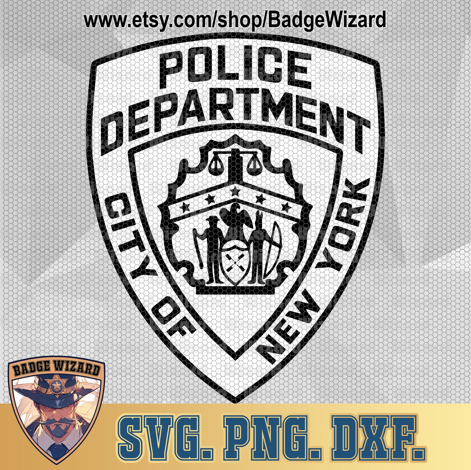 NYPD Badge SVG, City of New York Police Department Vector (cut File) - Etsy