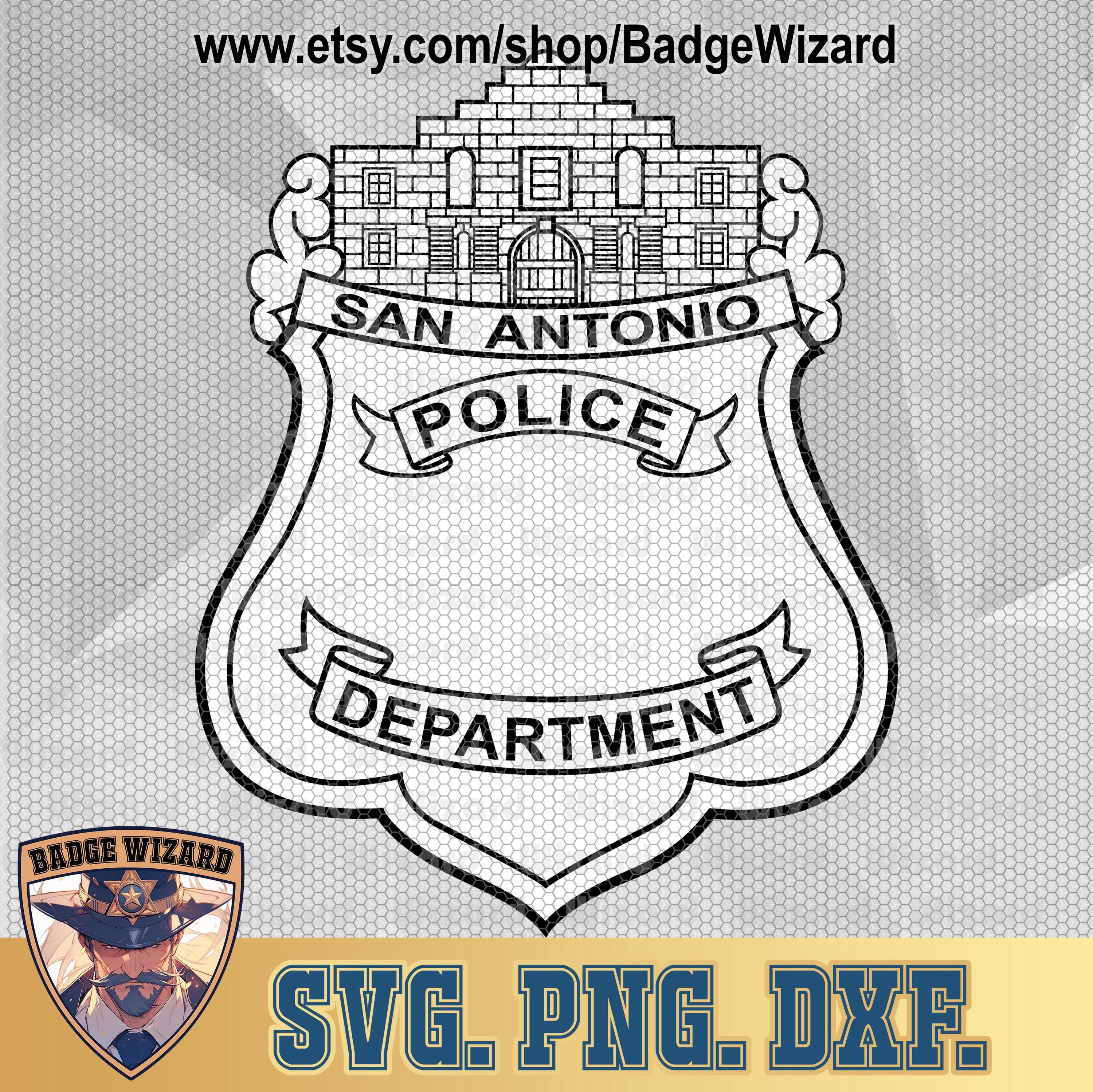 San Antonio Police Department Badge SVG, SA Police Dept Png, Dxf ...