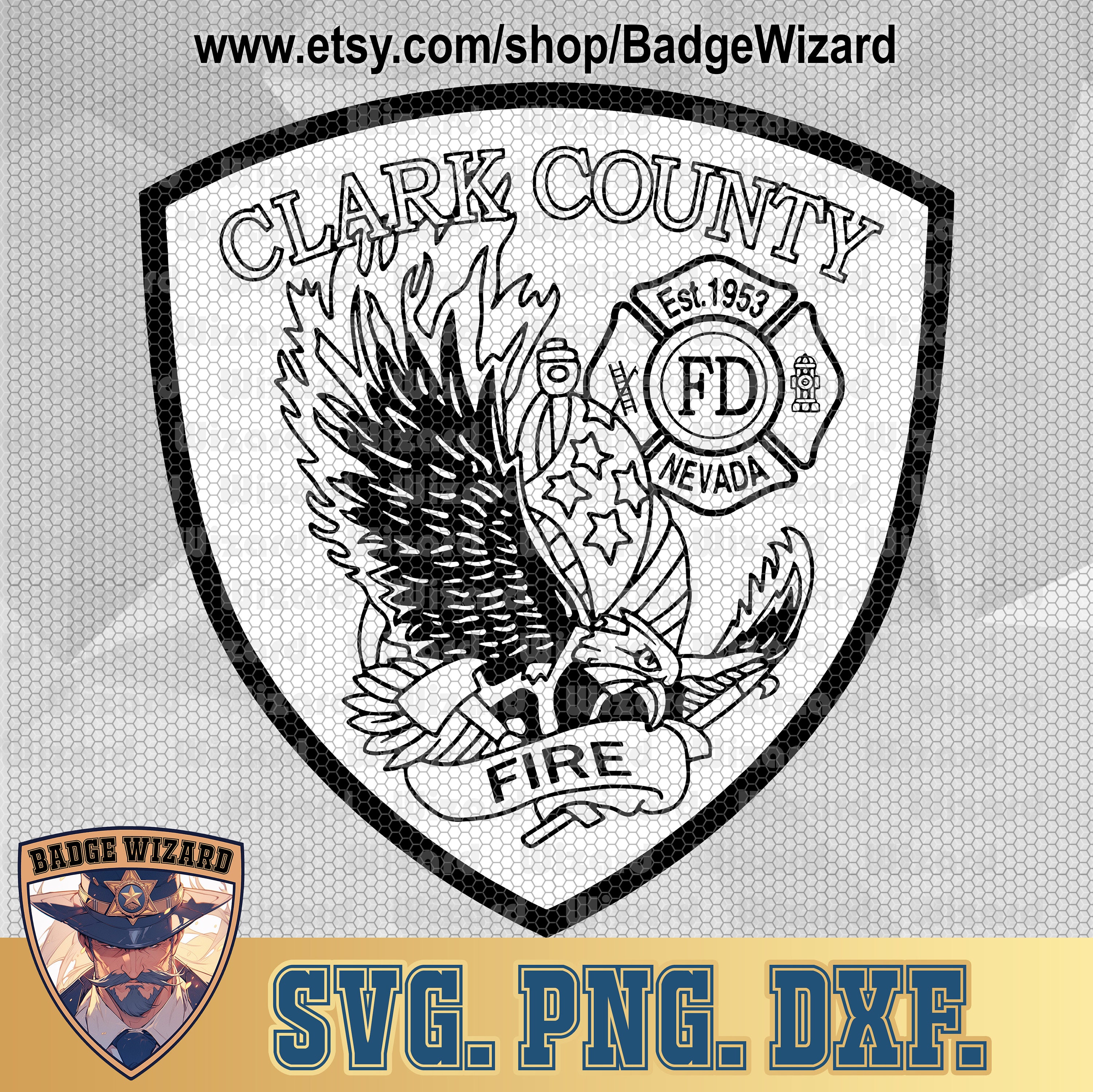 Clark County Nevada Fire Department SVG, Clark NV Fire Ems SVG, Patch ...