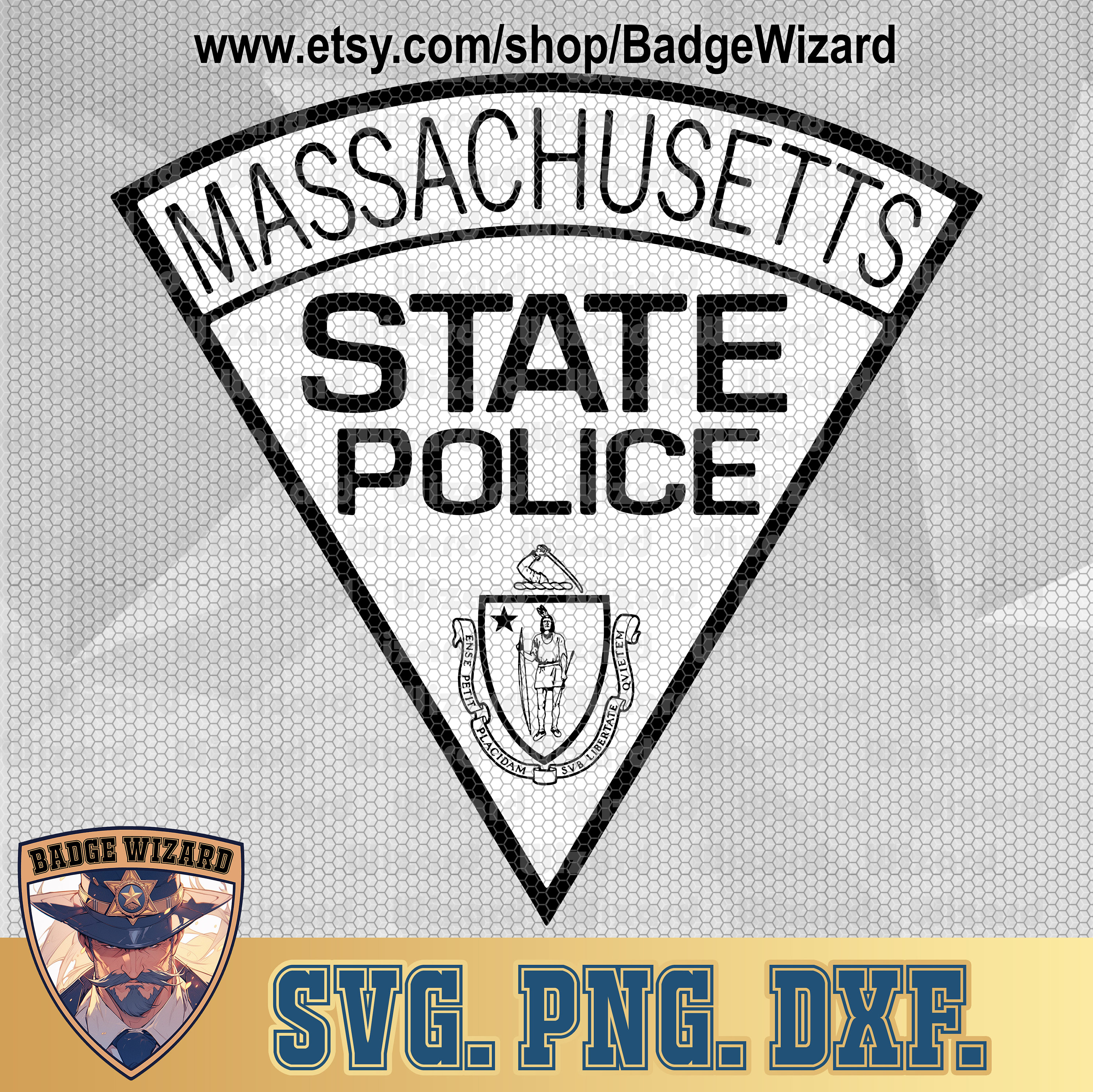 Massachusetts State Police SVG , Mass Highway Patrol Patch PNG, Cricut ...